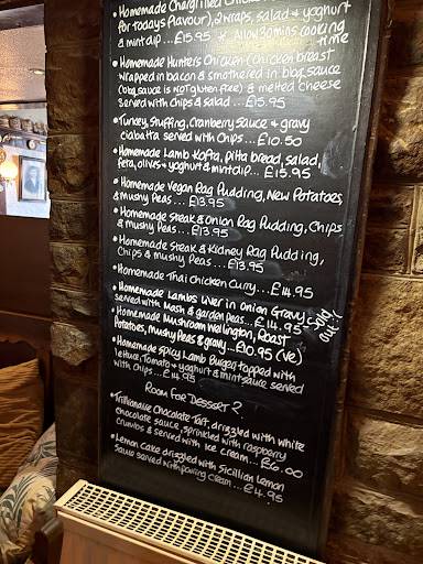 Menu at Church Inn pub & bar, Delph