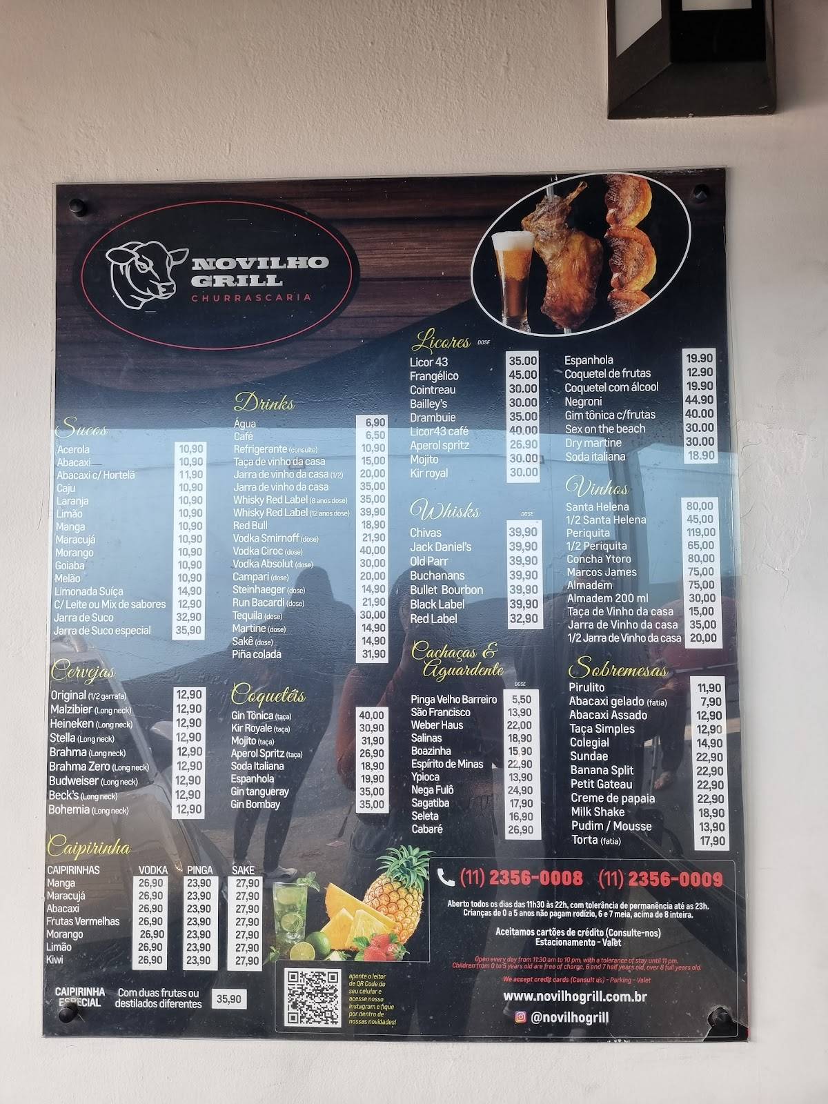 Menu em Churrascaria Novilho Grill - Rodízios de Carne, São Bernardo do ...