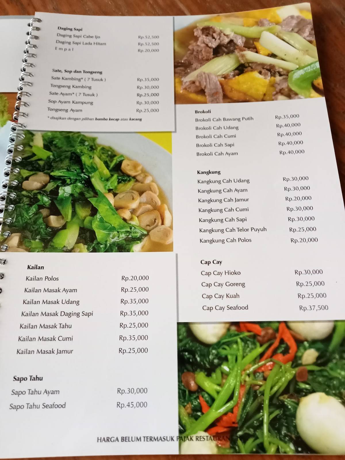 Menu at Sari Kuring Indah restaurant, Cilegon, Jl. Jend A Yani 35 RT 006/03
