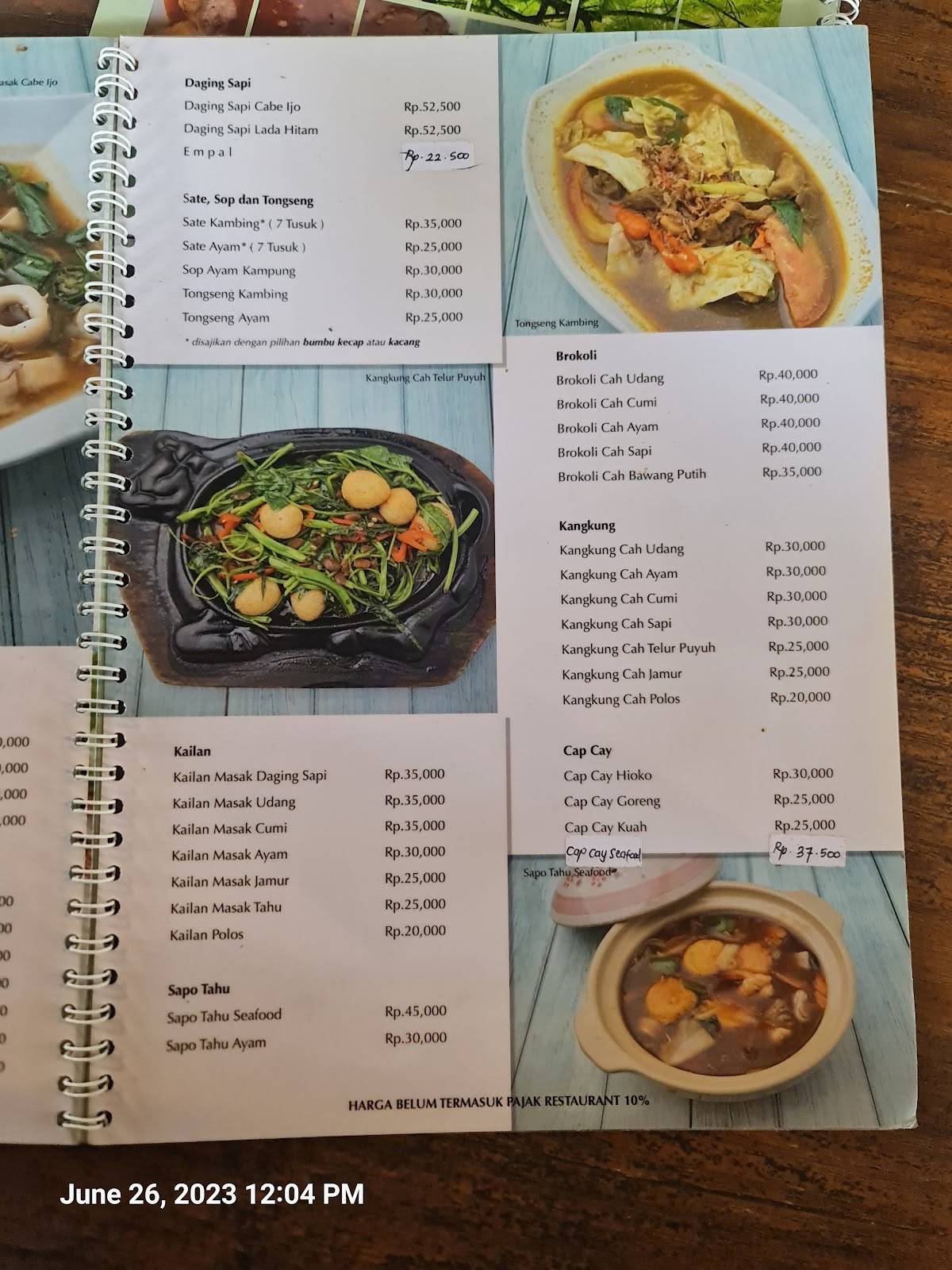 Menu at Sari Kuring Indah restaurant, Cilegon, Jl. Jend A Yani 35 RT 006/03
