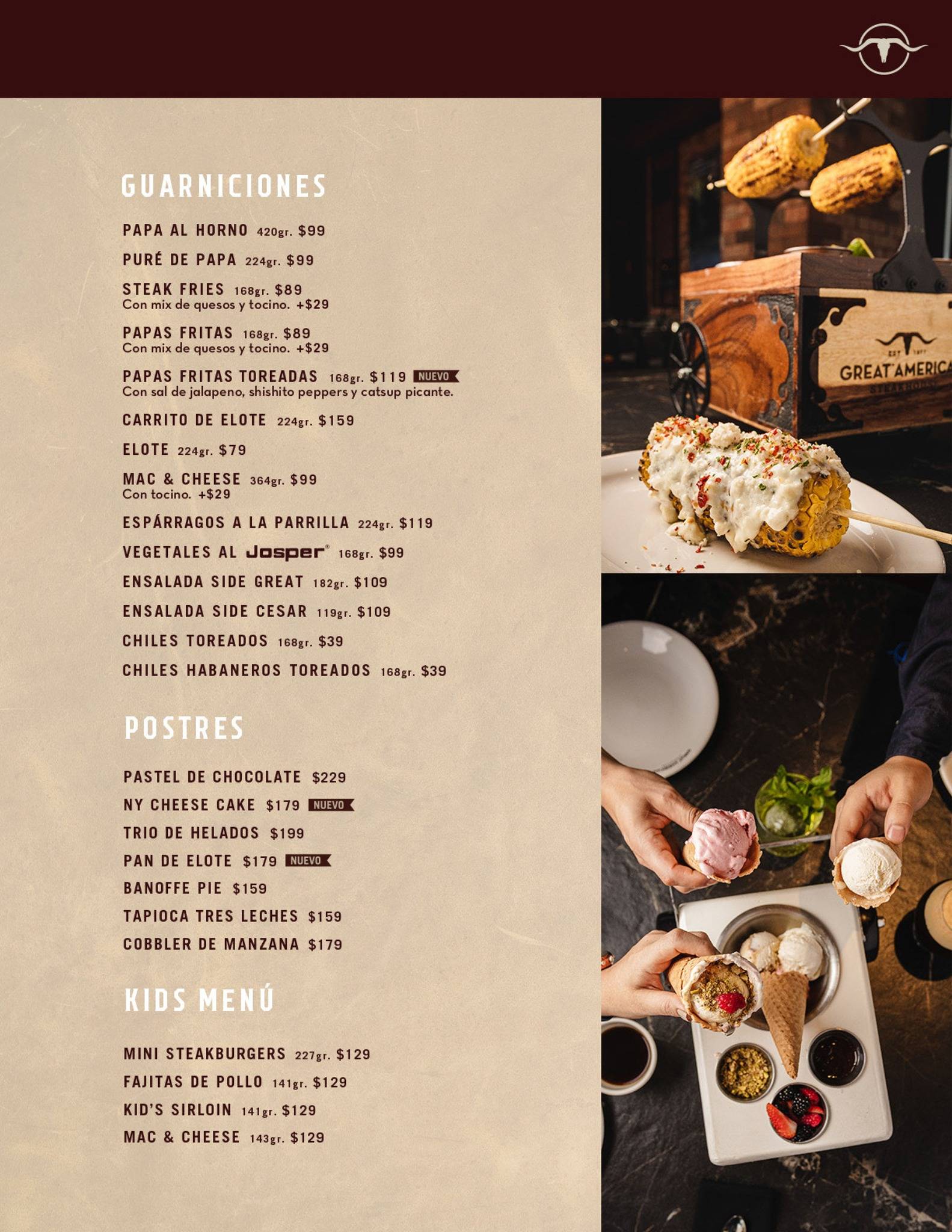 Carta de Great American Steakhouse - Ciudad Juárez, Ciudad Juarez, Blvd ...