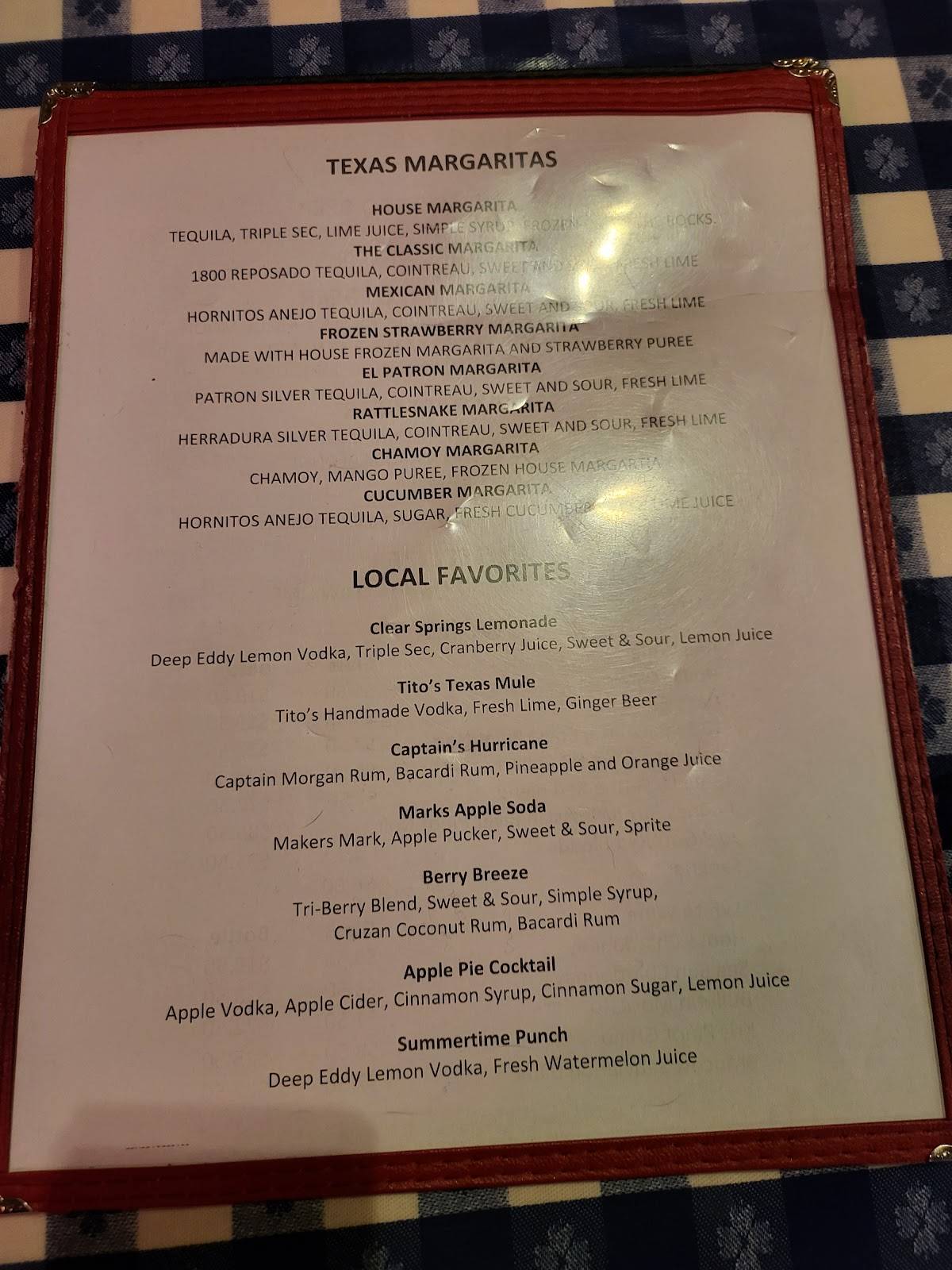 Menu at Clear Springs Restaurant, New Braunfels, TX-46