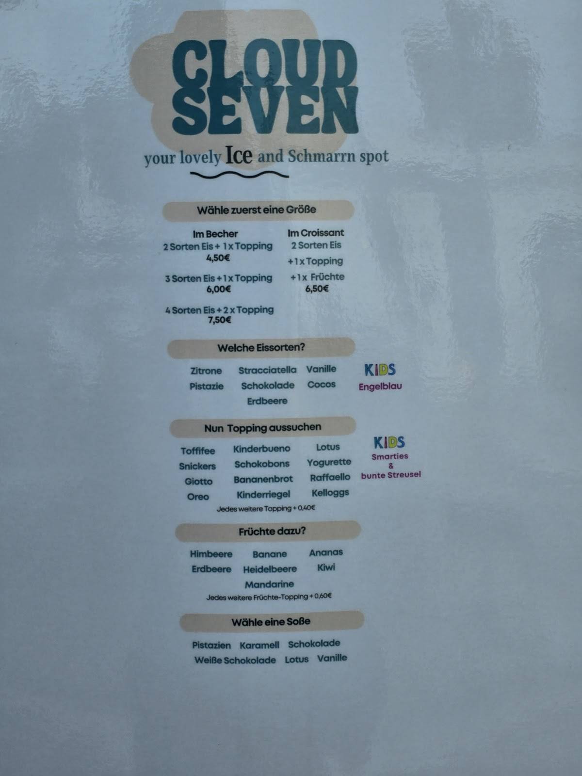 Menu au Cloud seven, Mannheim