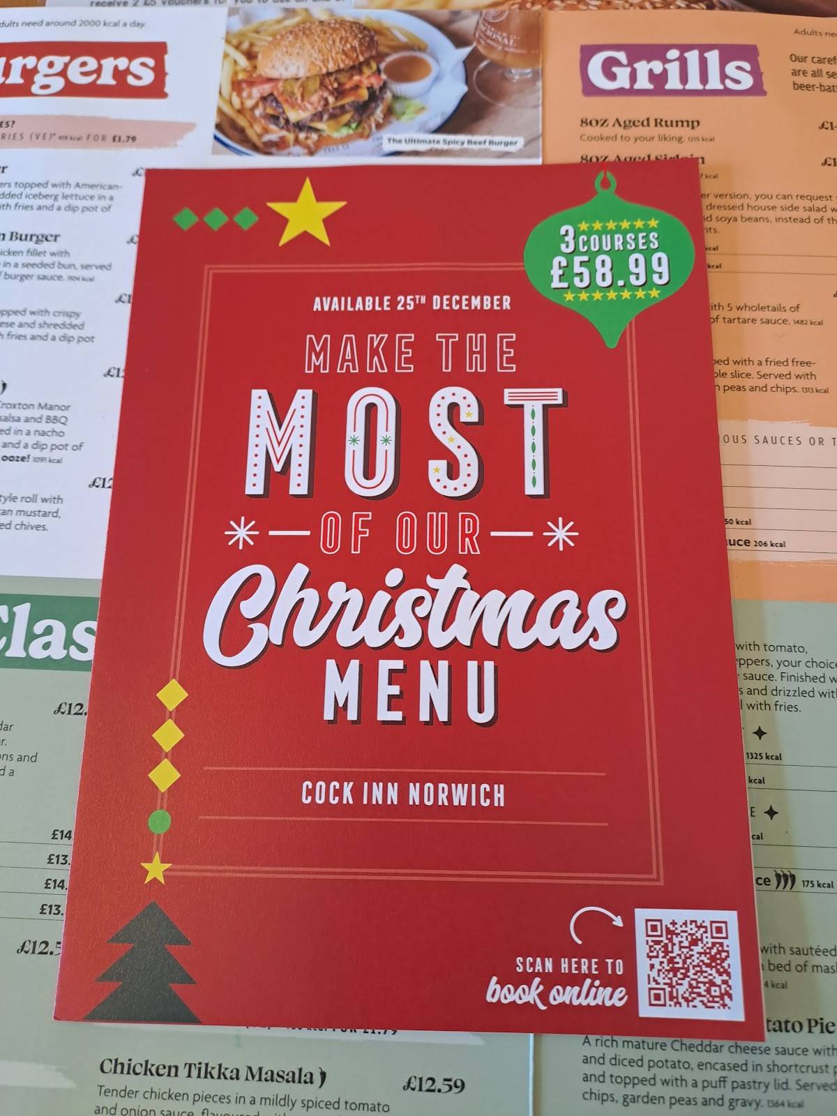 Menu at Cock Inn pub & bar, Norwich, 1 Drayton High Rd
