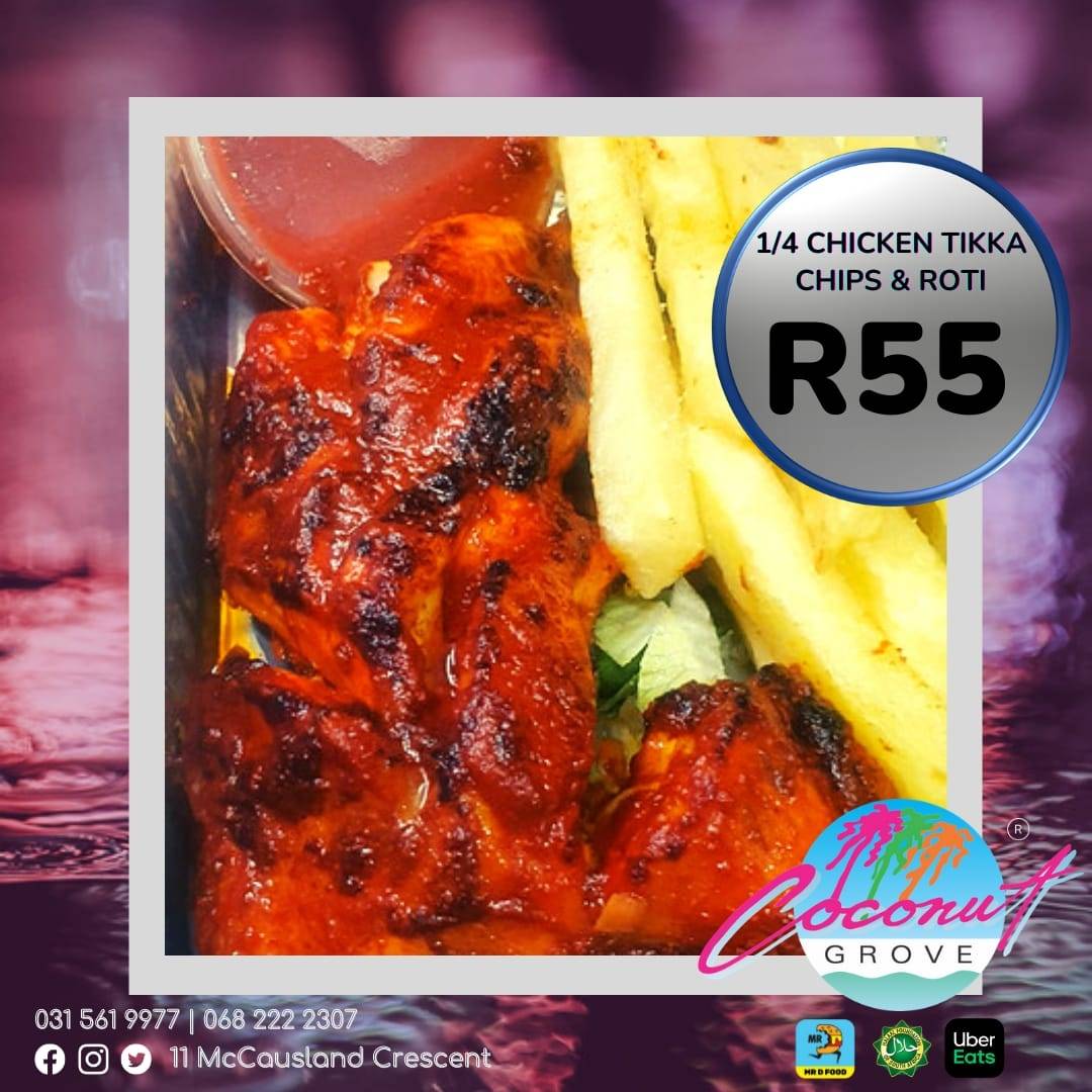 Menu at Coconut Grove Umhlanga restaurant, Durban
