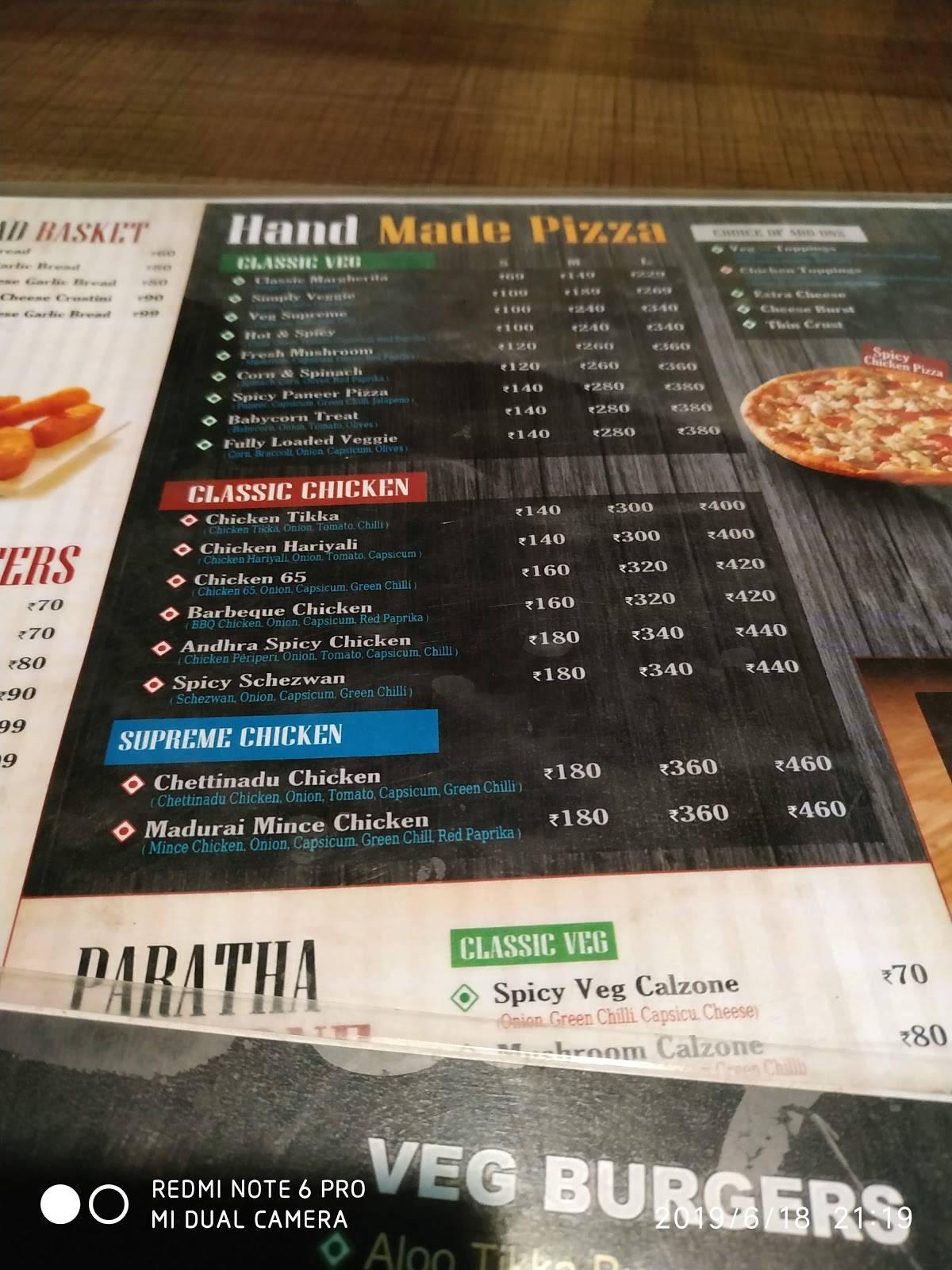 Menu at MI -Pizza, Coimbatore, Marudhamalai Rd