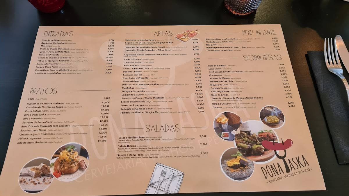 Menu em Restaurante Dona Taska, Coimbra