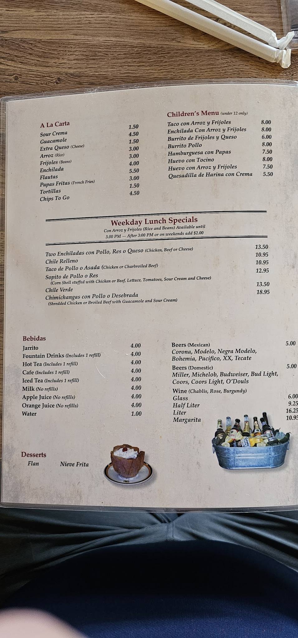 Menu at Colima Restaurant, Visalia, 111 E Main St