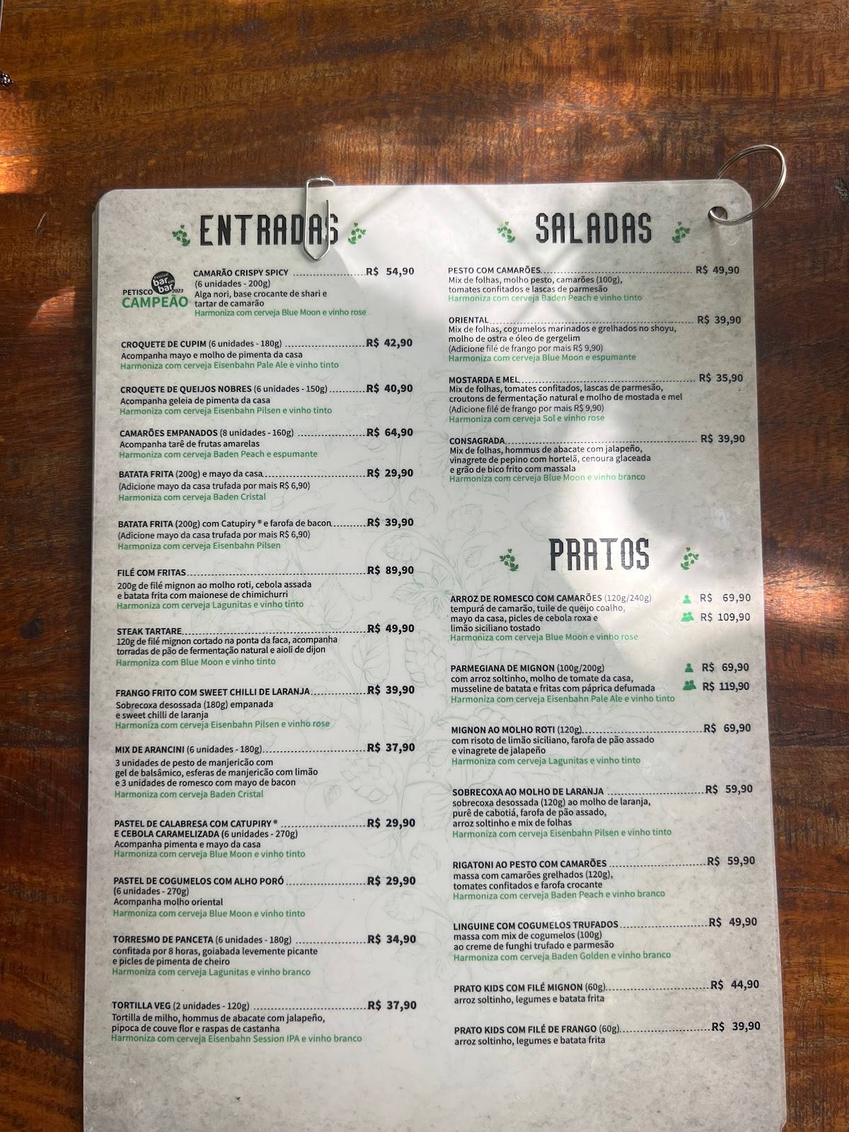 Menu em Consagrado's - Brew Garden pub & Bar, Campinas