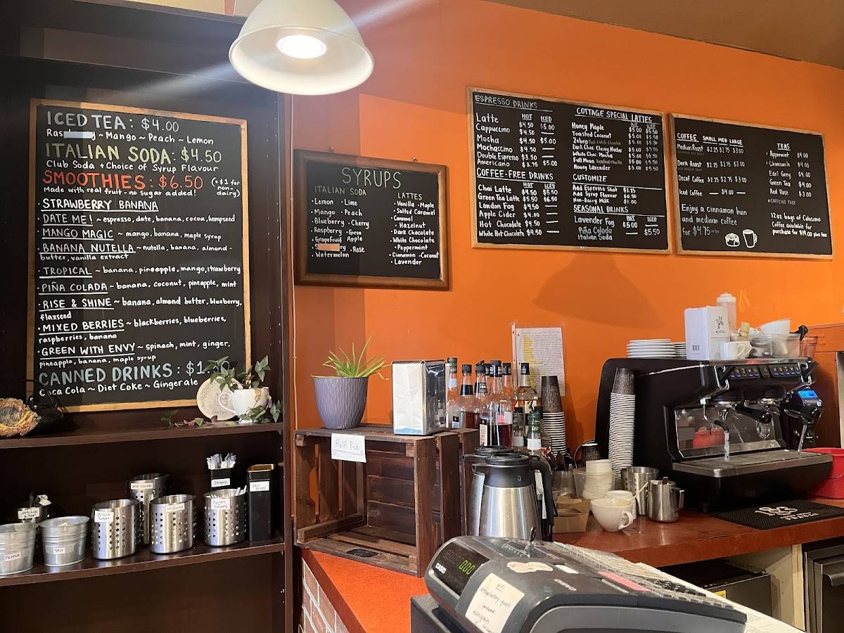 Menu at Cottage Bakery, Winnipeg, Pembina Hwy
