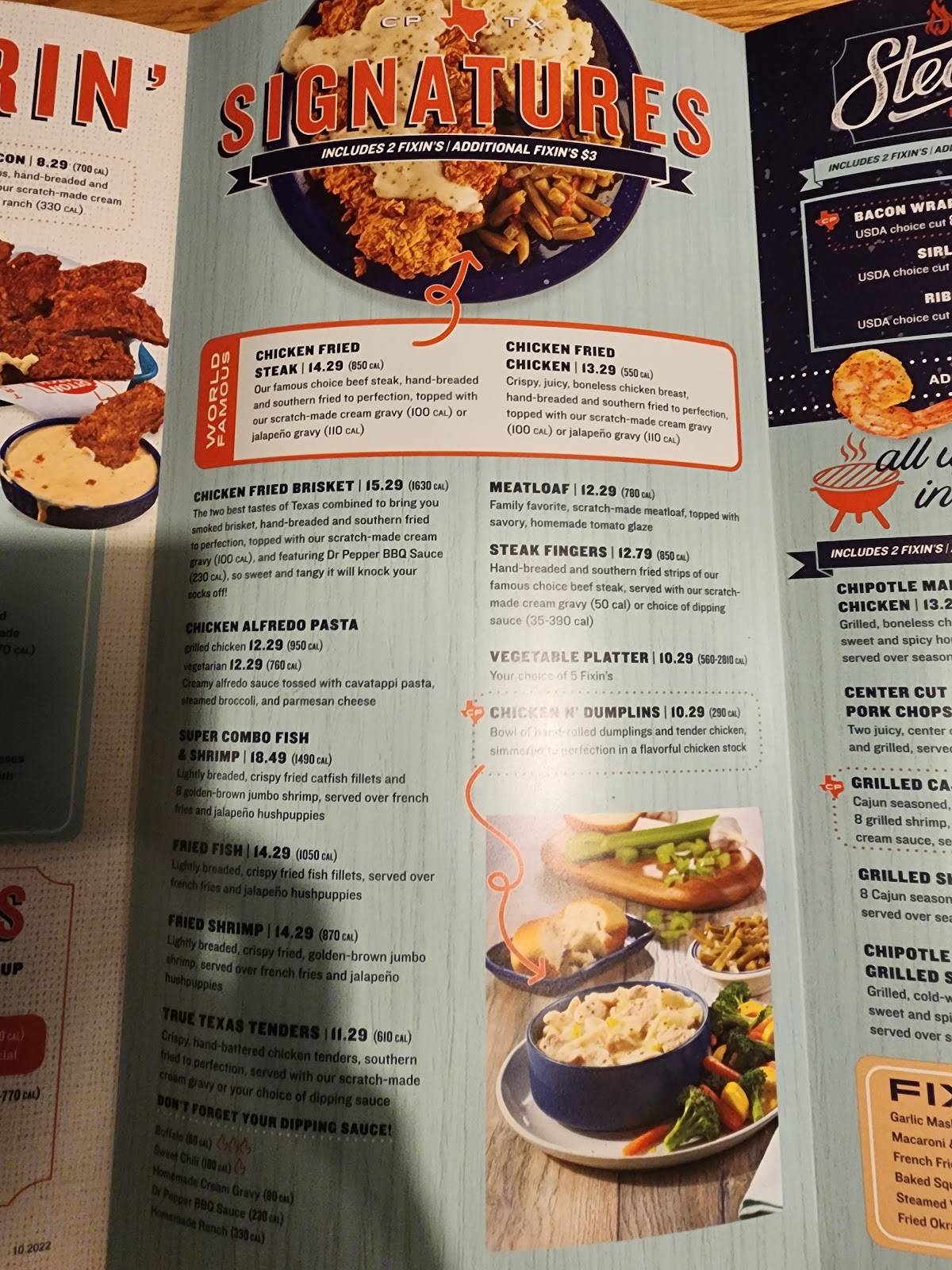 Menu at Cotton Patch Cafe, Lufkin