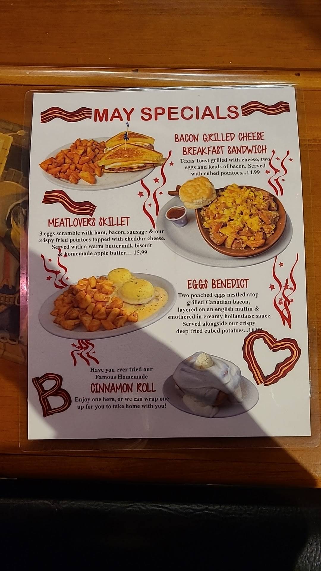 Menu at Country Cousin Restaurant, Centralia