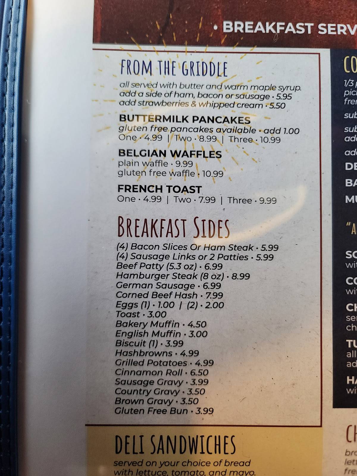 Menu at Country Rose Café cafe, Tacoma