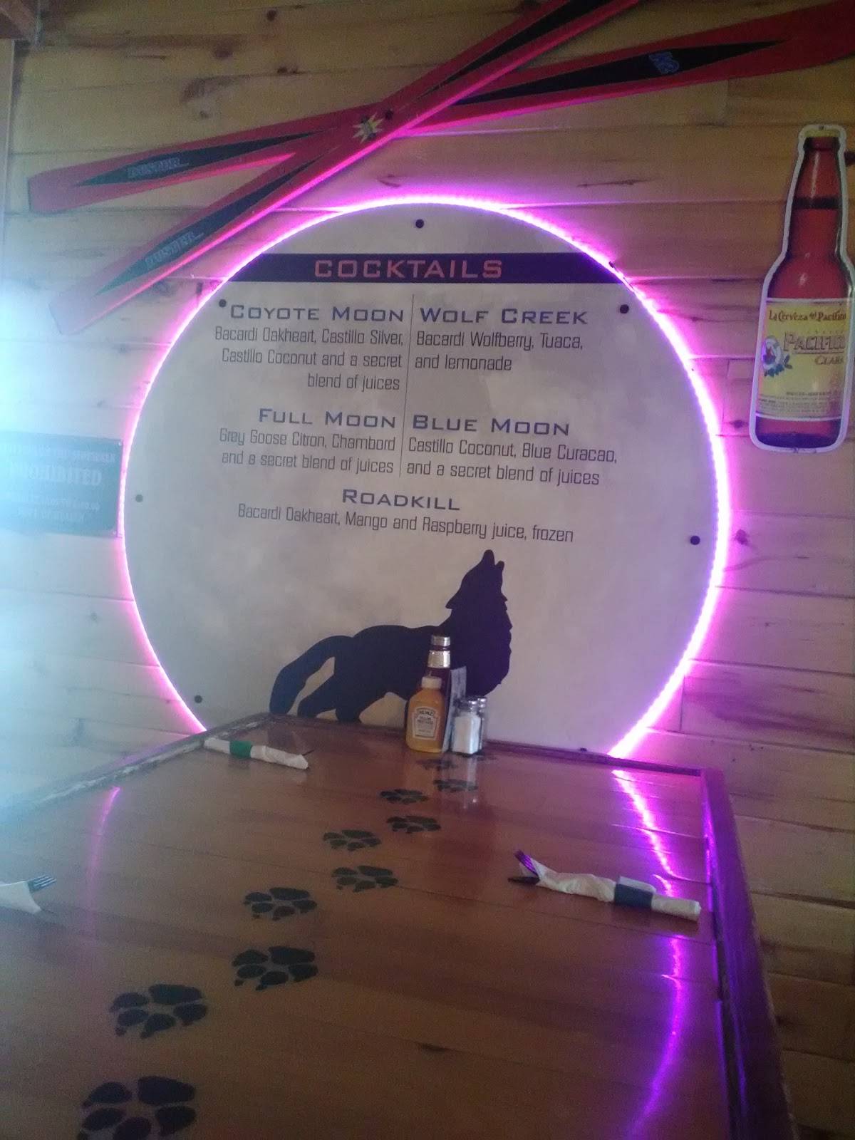 Menu at Coyote Moon Lounge pub & bar, Pagosa Springs