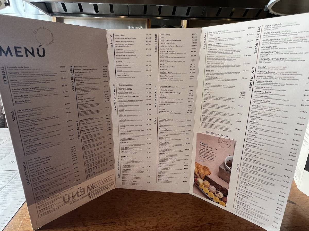 Carta del restaurante Crepes & Waffles Centro Comercial Gran Estación ...