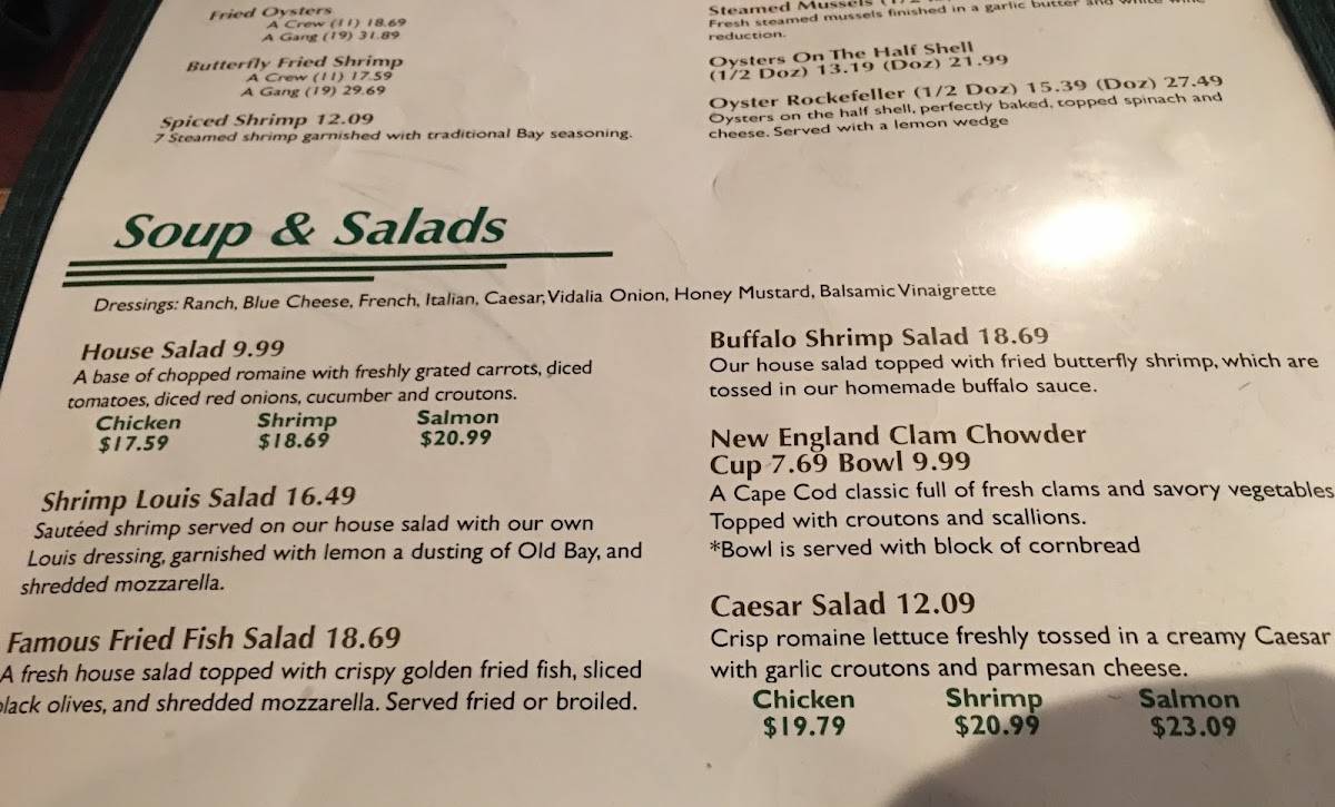 Menu at Croaker's Spot Richmond restaurant, Richmond, Hull St