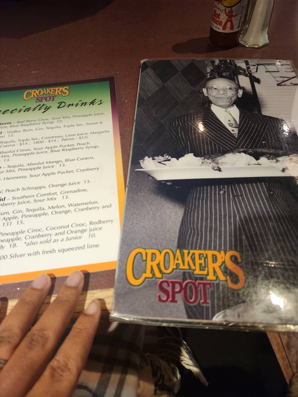 Menu at Croaker's Spot Richmond restaurant, Richmond, Hull St