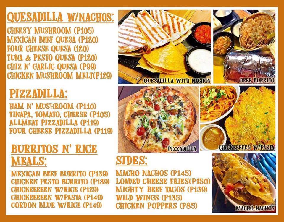 Menu at Cuadrado pub & bar, Tarlac City