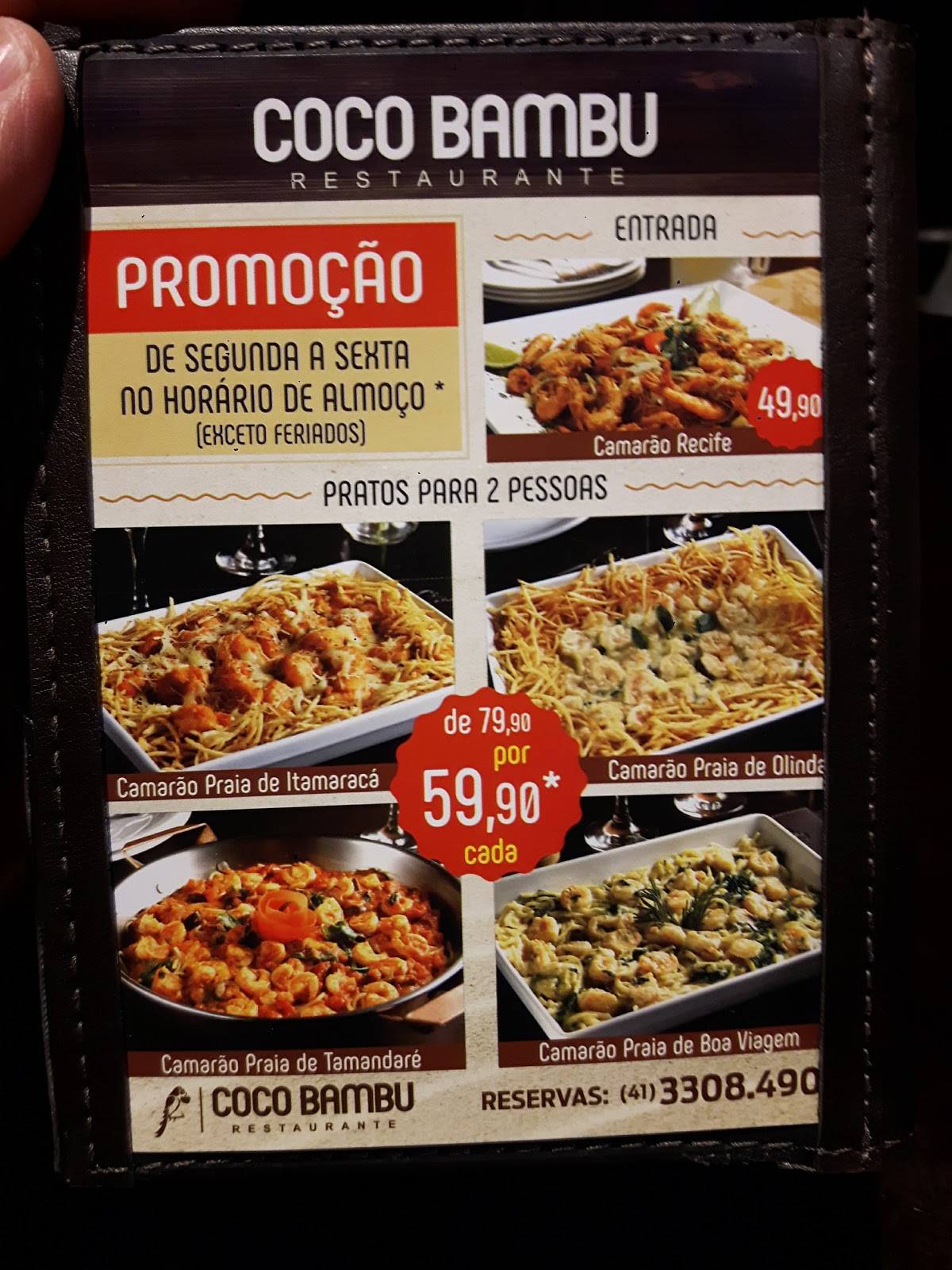 Menu em Coco Bambu Curitiba: Restaurante, Peixe, Camarão, Carnes ...