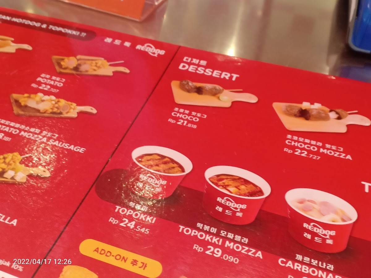 Menu at Reddog - Summarecon Mall Serpong restaurant, Curug Sangereng