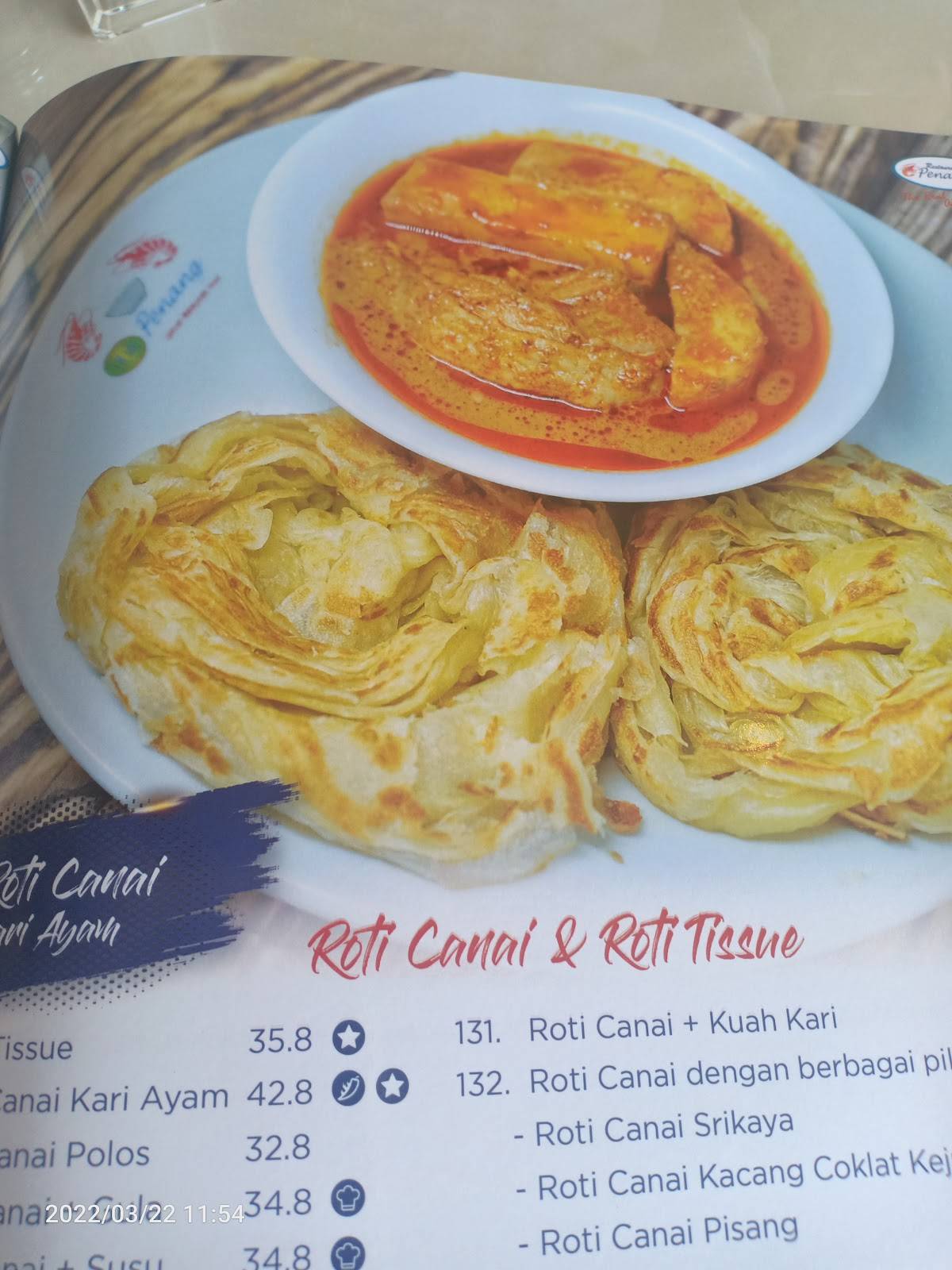 Menu at Restaurant Penang Sorrento Junction, Curug Sangereng