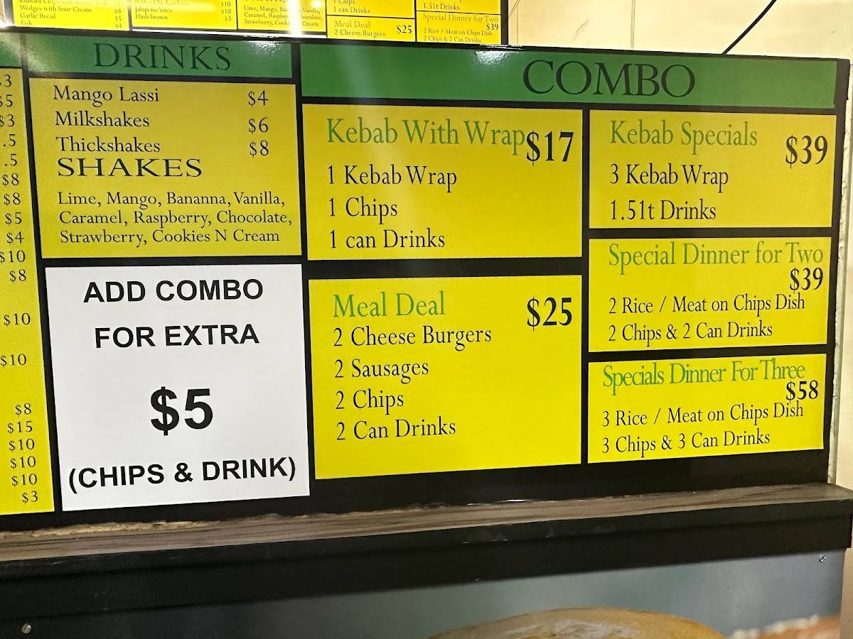 Menu at AUCKLAND KEBAB AND PIZZA, Auckland, 46 St George St