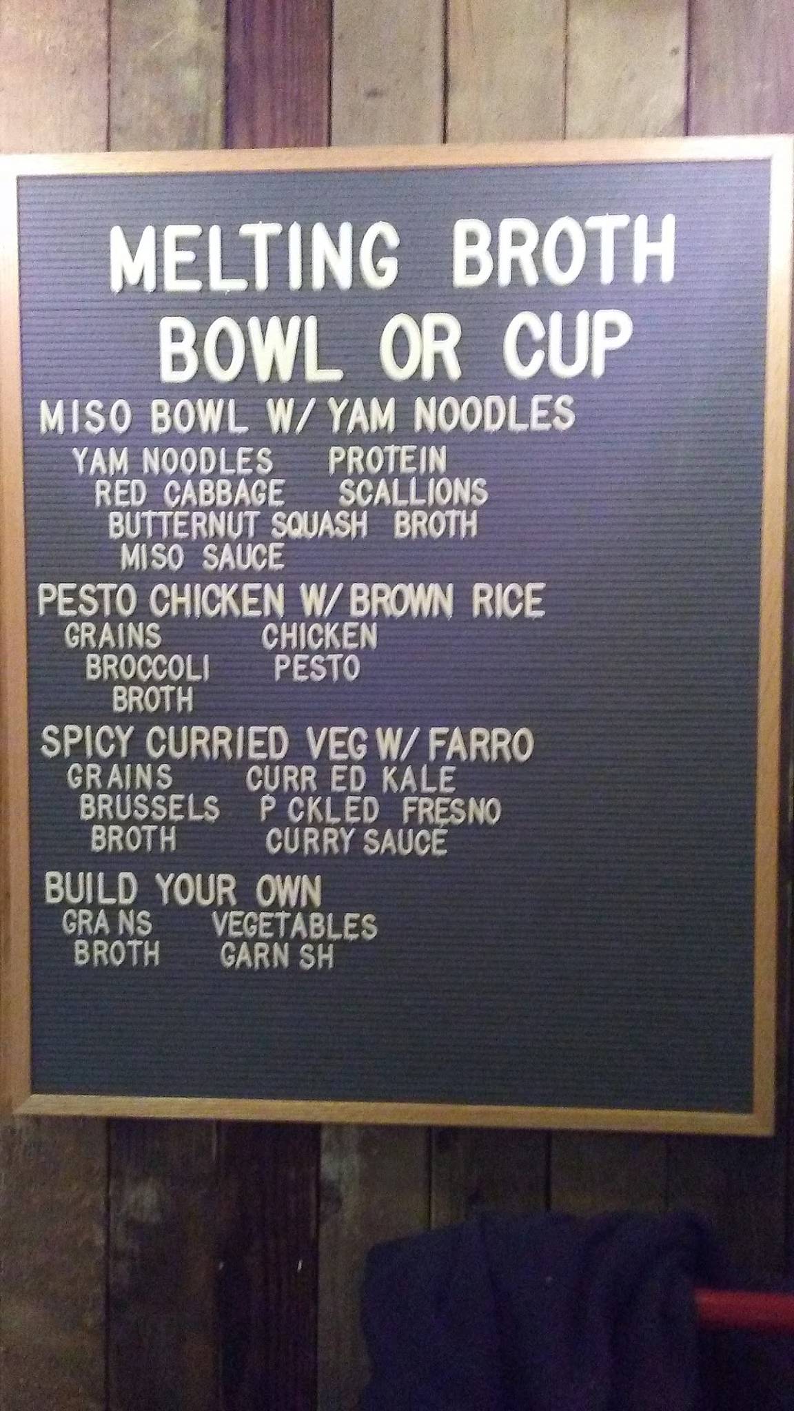 Menu at DIG restaurant, New York City, 80 Broad St