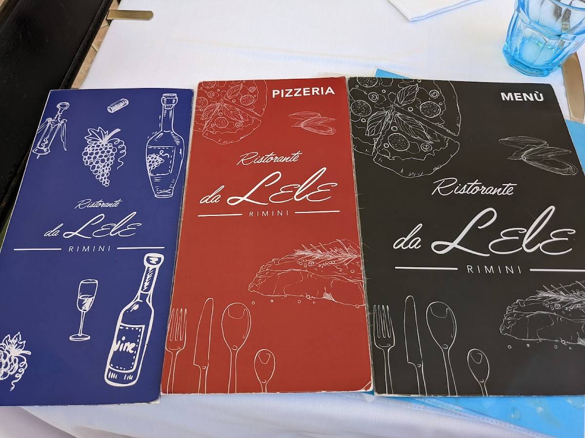 Menu da Da Lele ristorante, Rimini, Via Lagomaggio