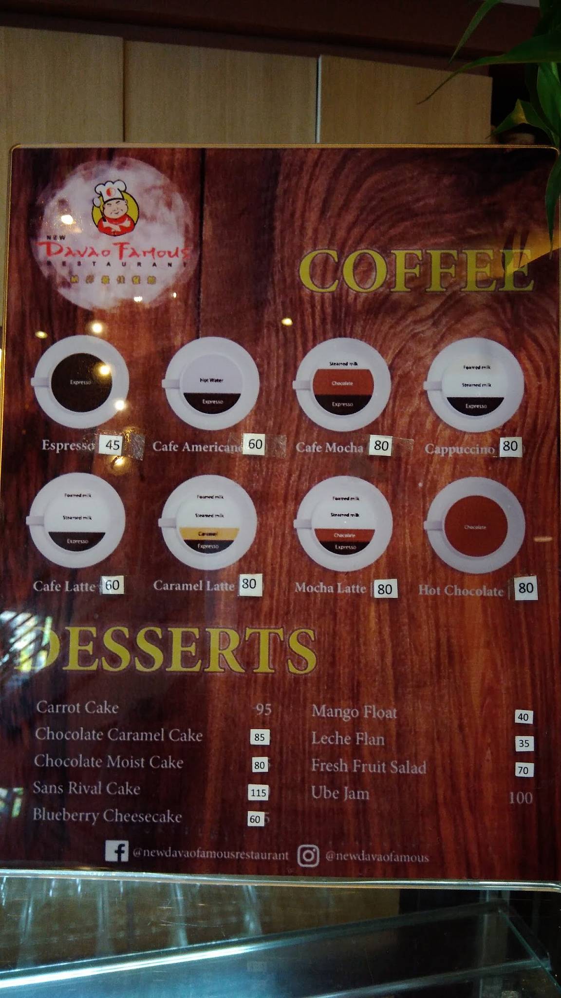 Menu at Davao Famous Restaurant, Davao City