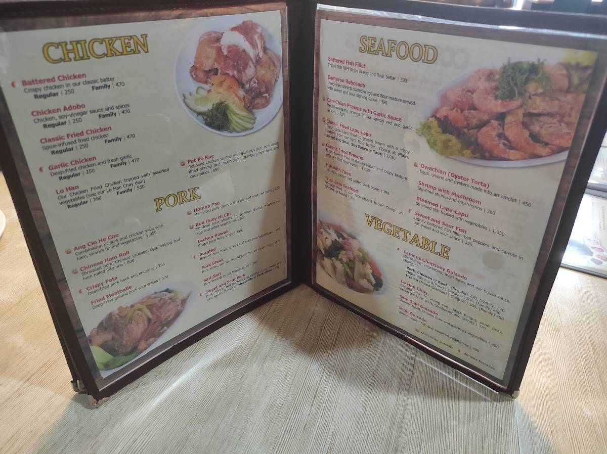 Menu at Davao Famous Restaurant, Davao City