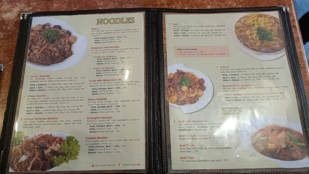Menu at Davao Famous Restaurant - Magsaysay Branch, Davao City