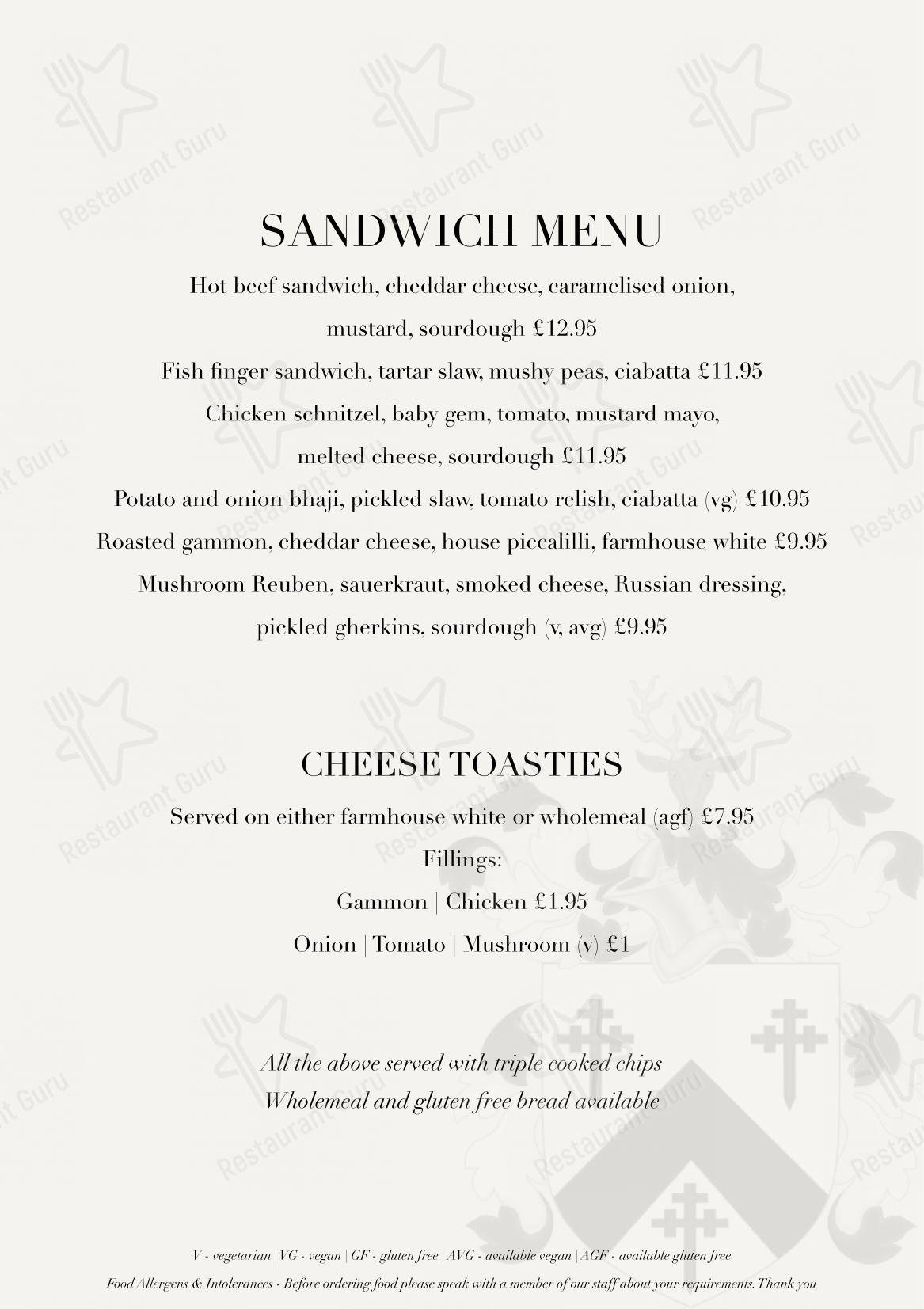 Menu at Davenport Arms, Woodford pub & bar, Stockport, 550 Chester Rd
