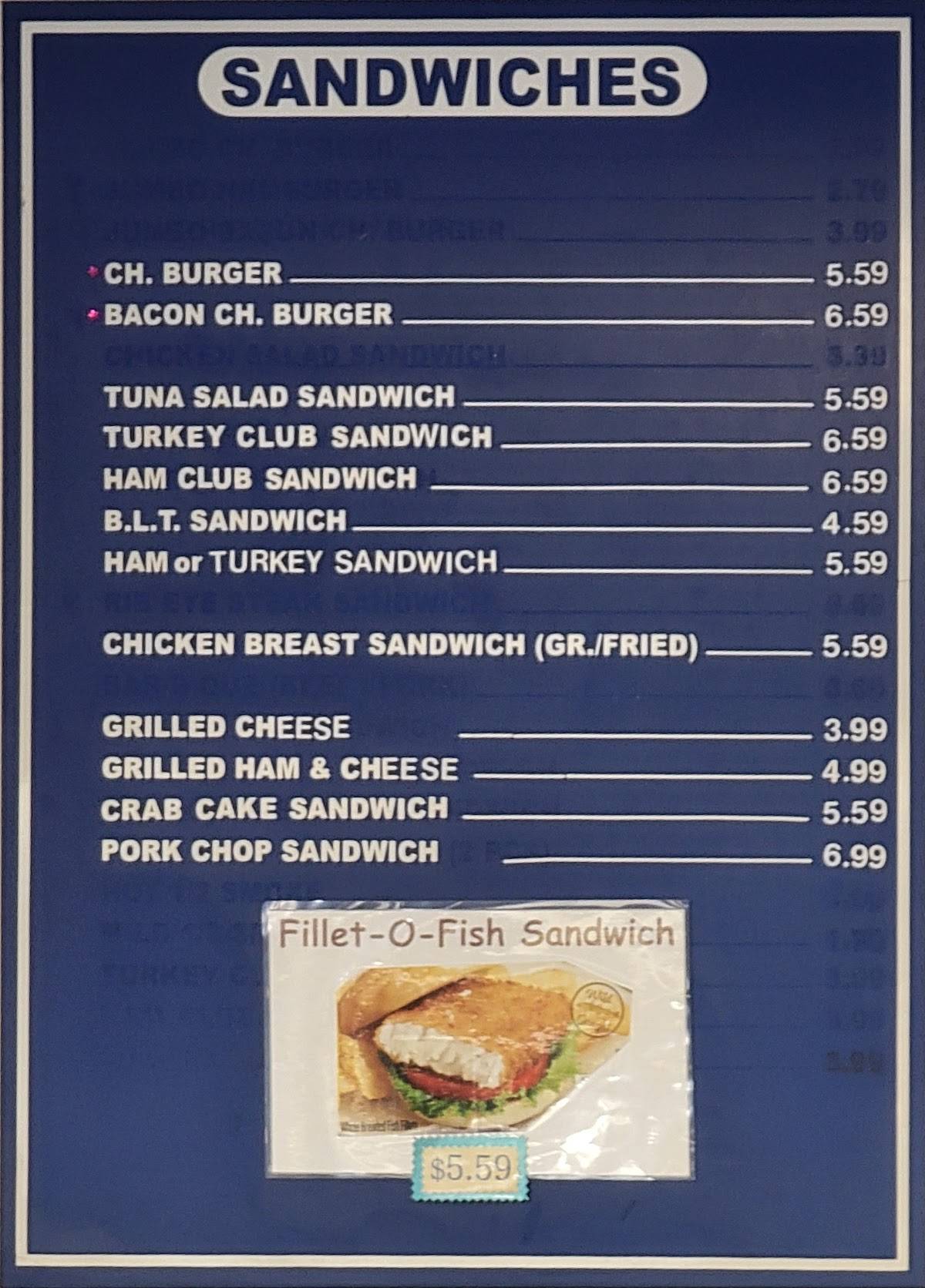 Menu at Dave's Seafood & Subs restaurant, Chantilly