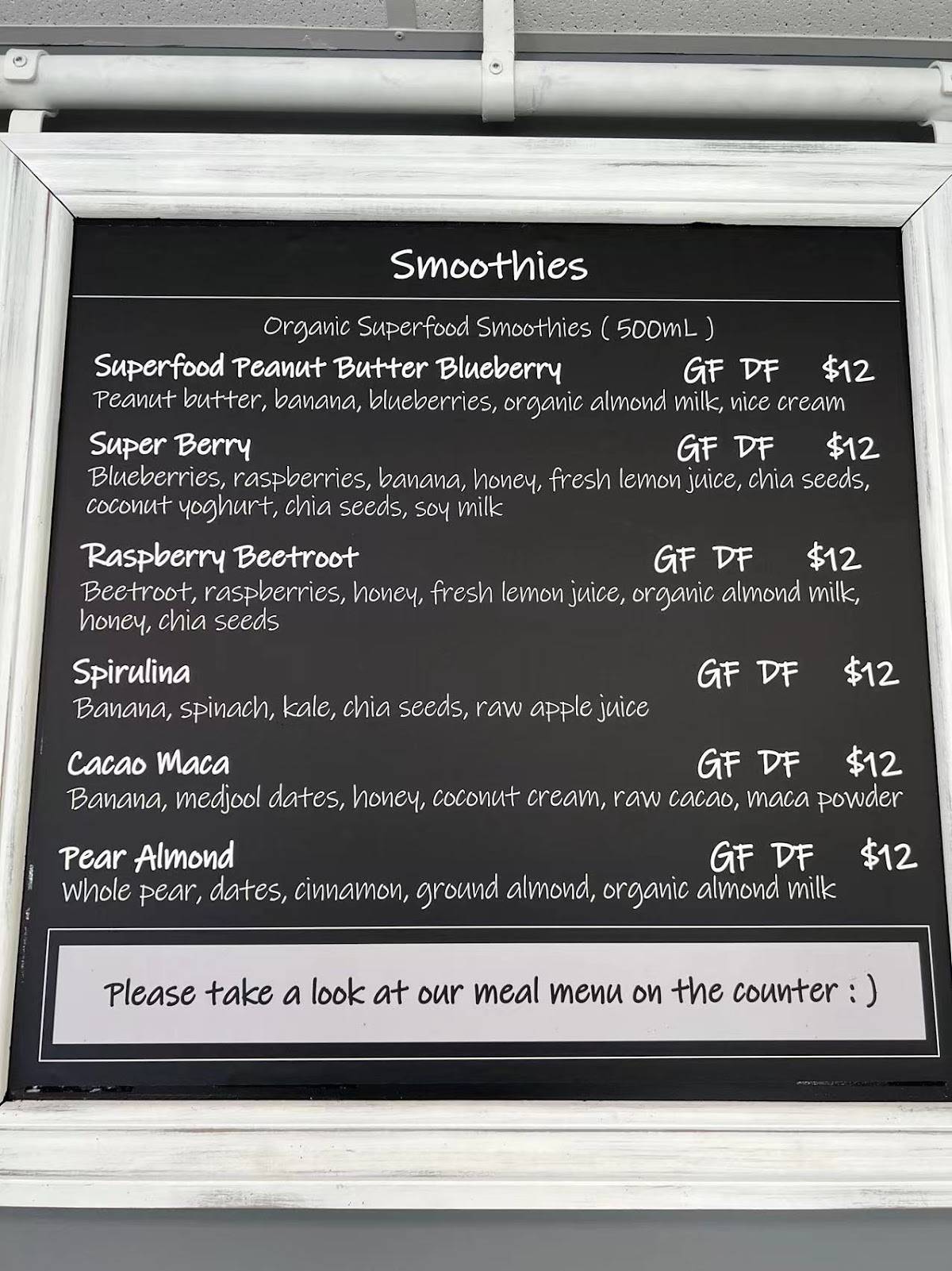 Menu at Daydream Café cafe, Christchurch, 247 Waimairi Rd