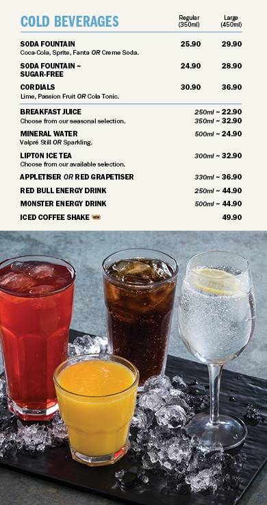 Menu at Del Rio Spur restaurant, Kuruman