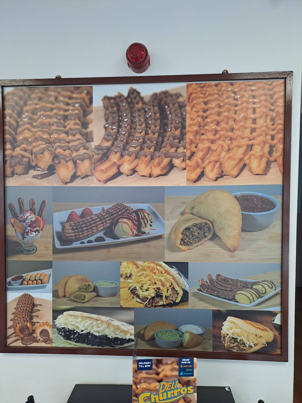 Menu at Deli Churros restaurant, Newcastle upon Tyne