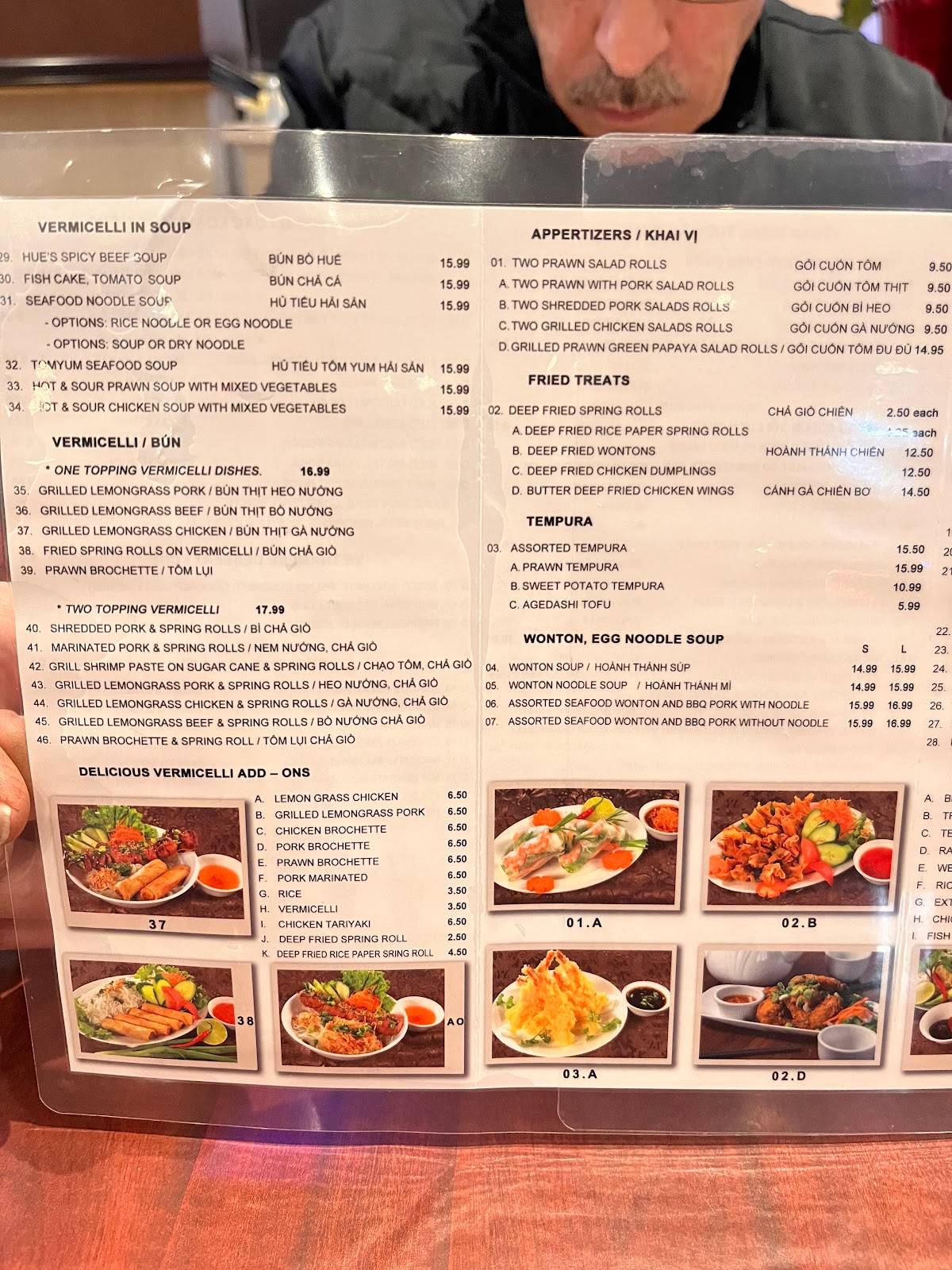 Menu at Pho Stanley Restaurant, Delta