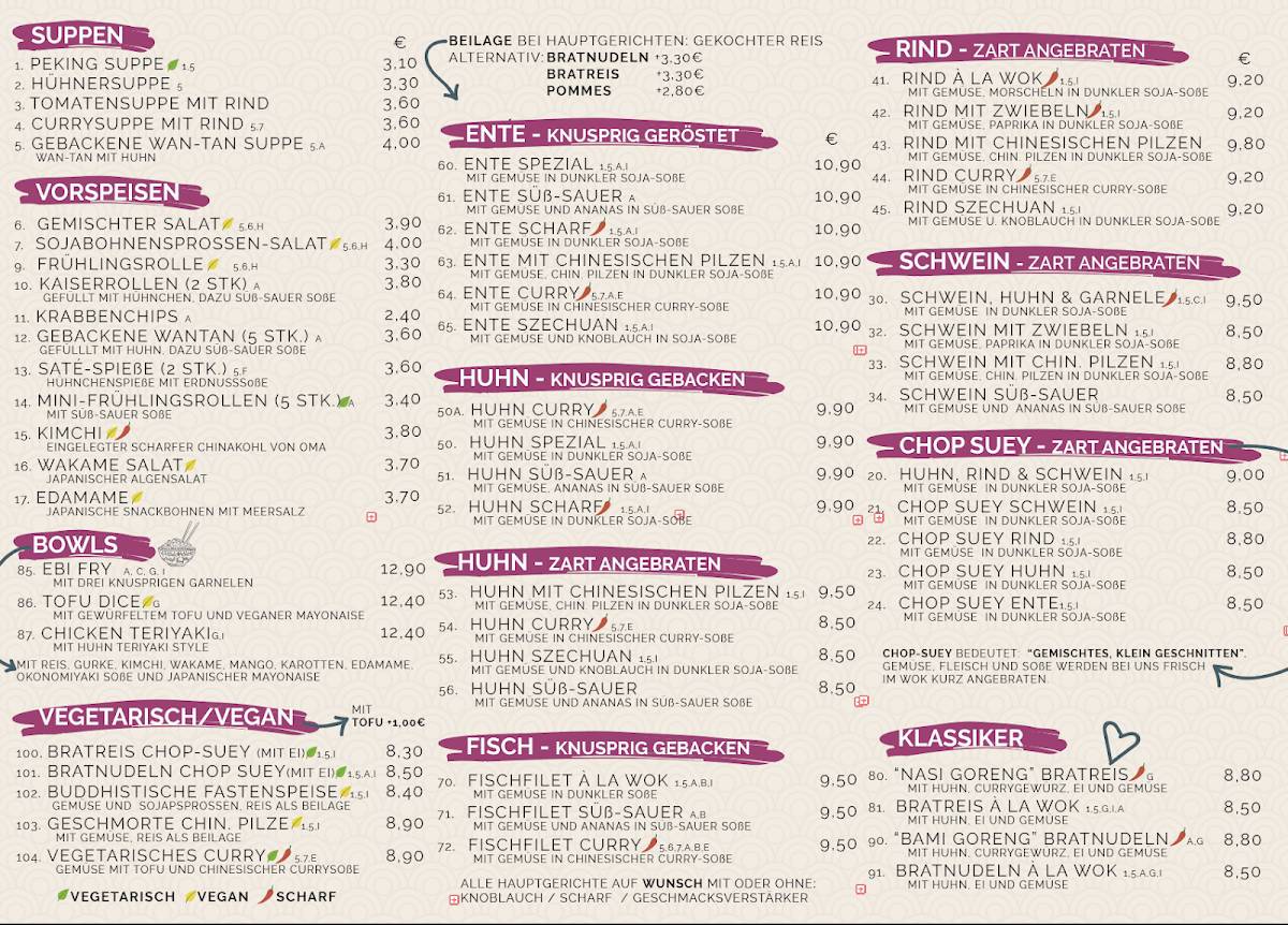 Speisekarte von Der Wok Vechta - Asiatische Klassiker, Sushi & Bowls ...