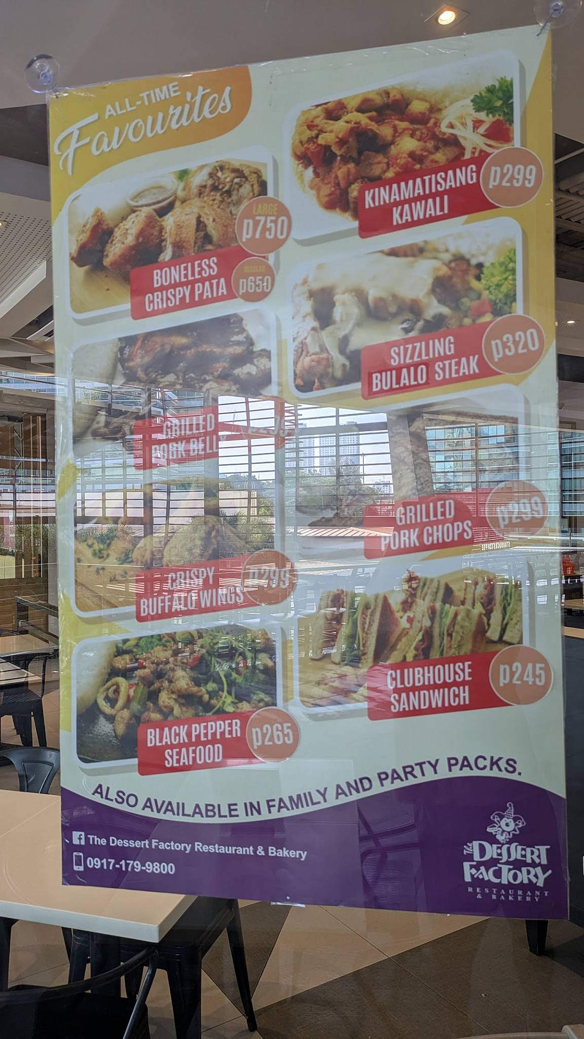Menu at Dessert Factory - Ayala Center Cebu desserts, Cebu City, 3rd ...