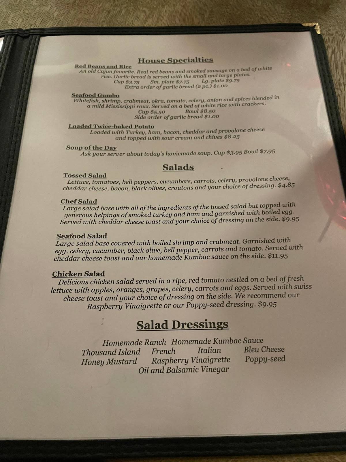 Menu at Proffitt's Porch desserts, Columbus, Officers Lake Rd