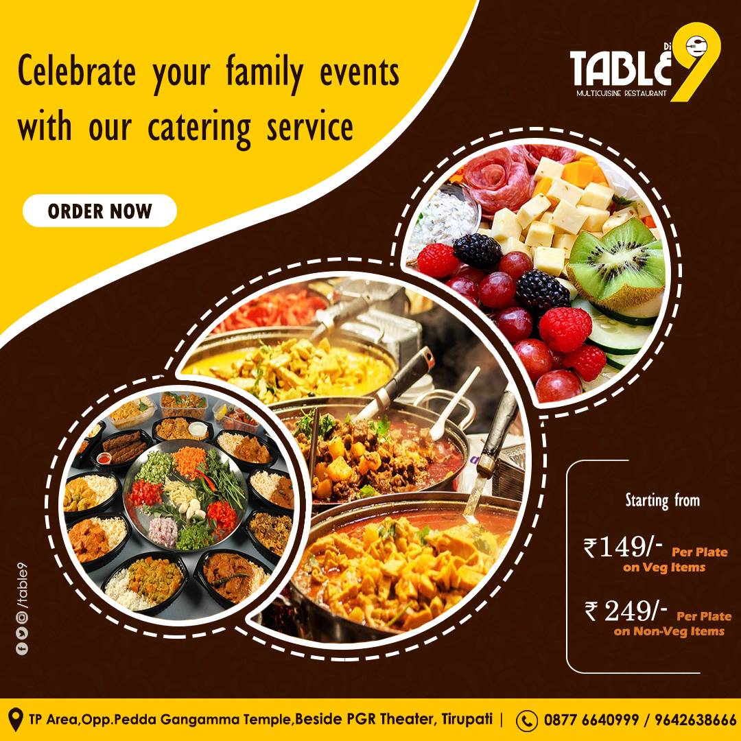 Menu at Di Table 9 Family Restaurant KT Road, Tirupati, Tirupati