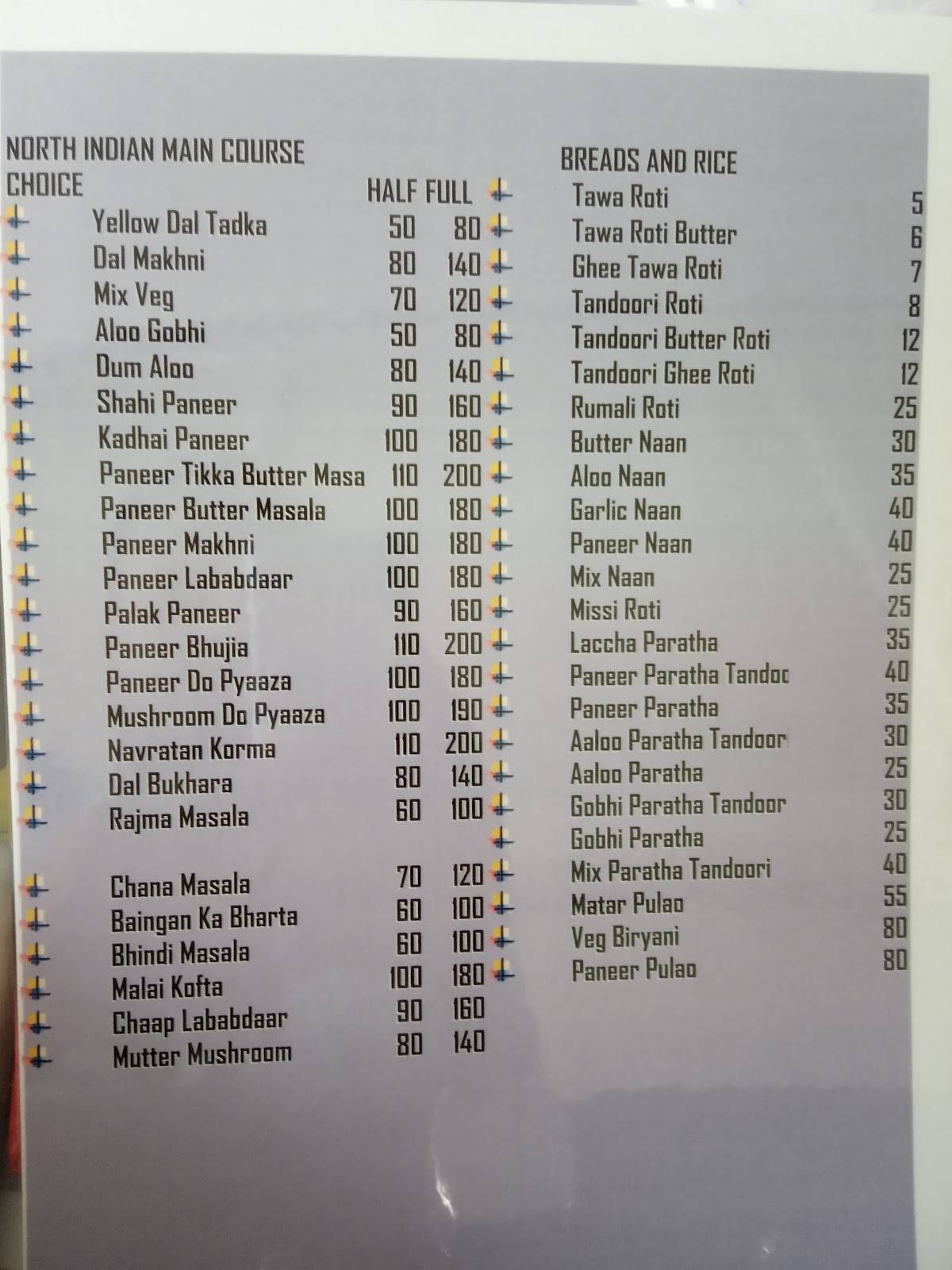 Menu at Shree Gopal Vaishno Dhaba_Mahadev Restaurant, New Delhi