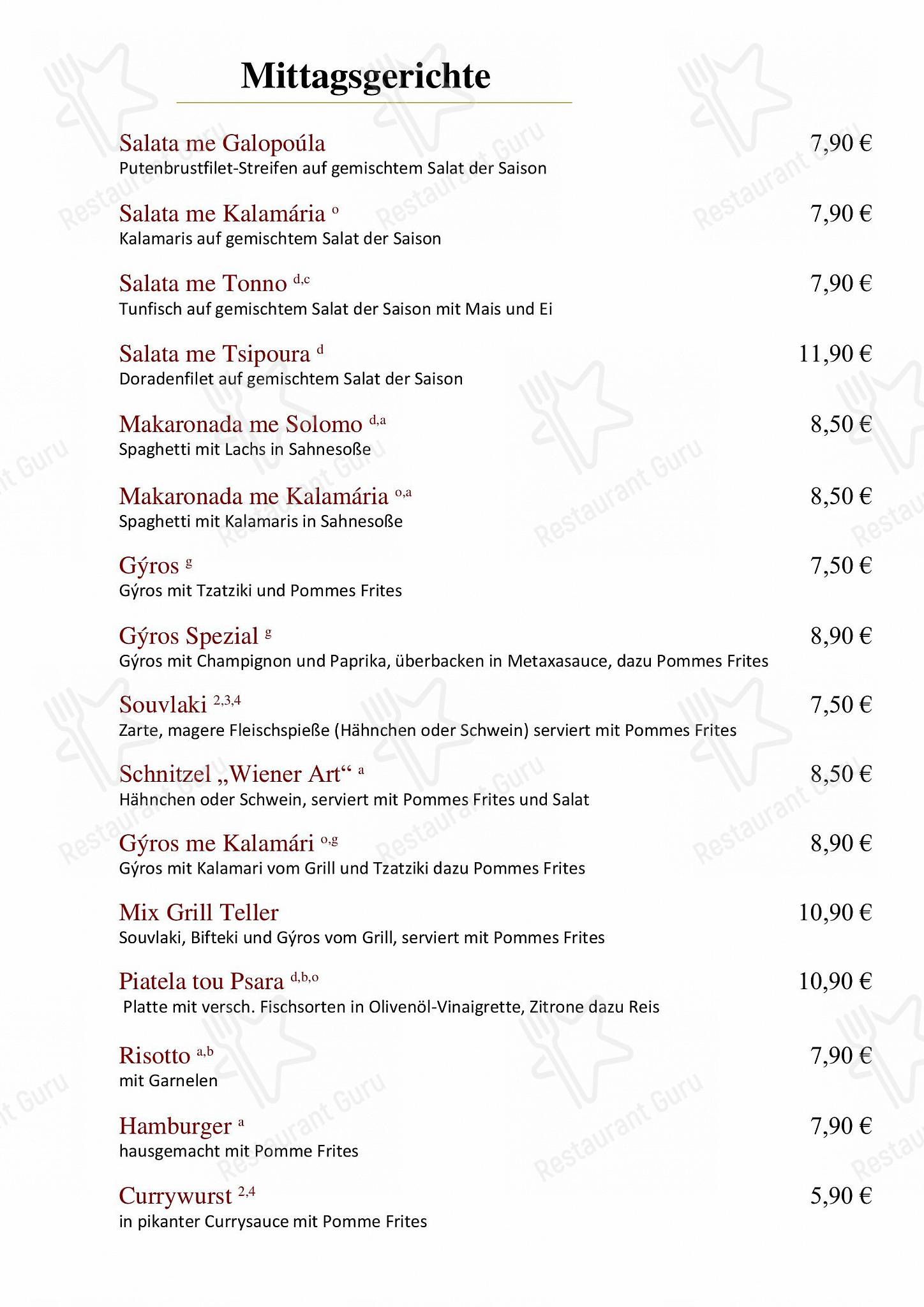 Speisekarte von Dimi's pub & Bar, Eching