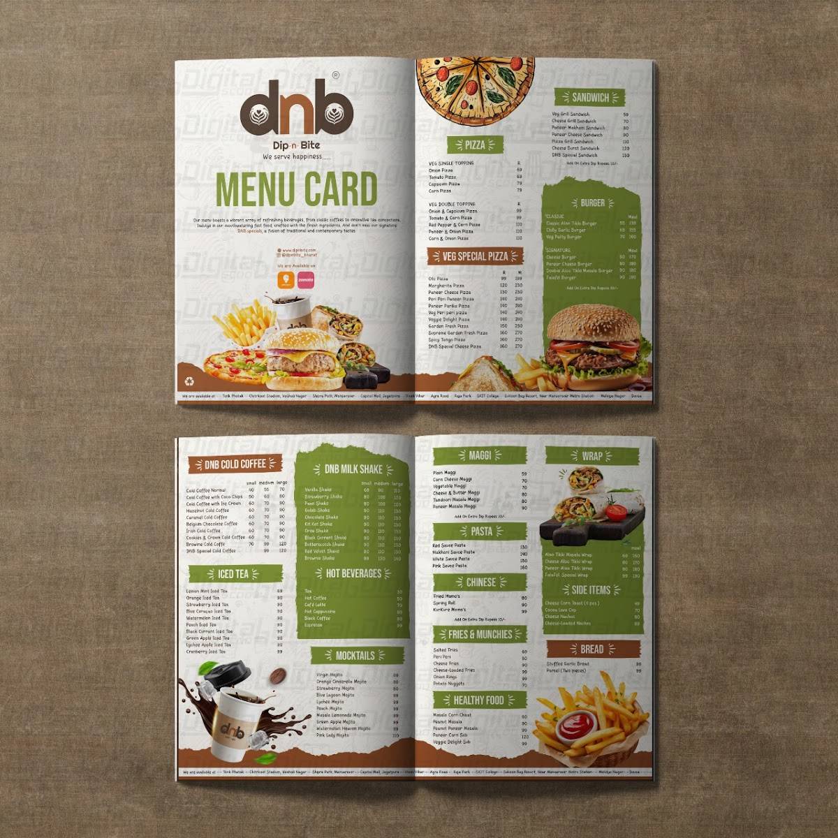 Menu at Dip n Bite Mansarovar, Jaipur