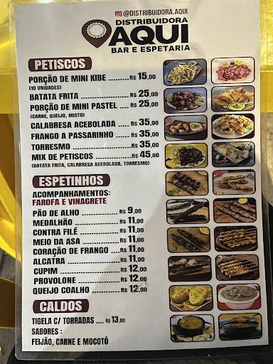 Menu em Distribuidora AQUI - Bar e Espetaria, Brasília