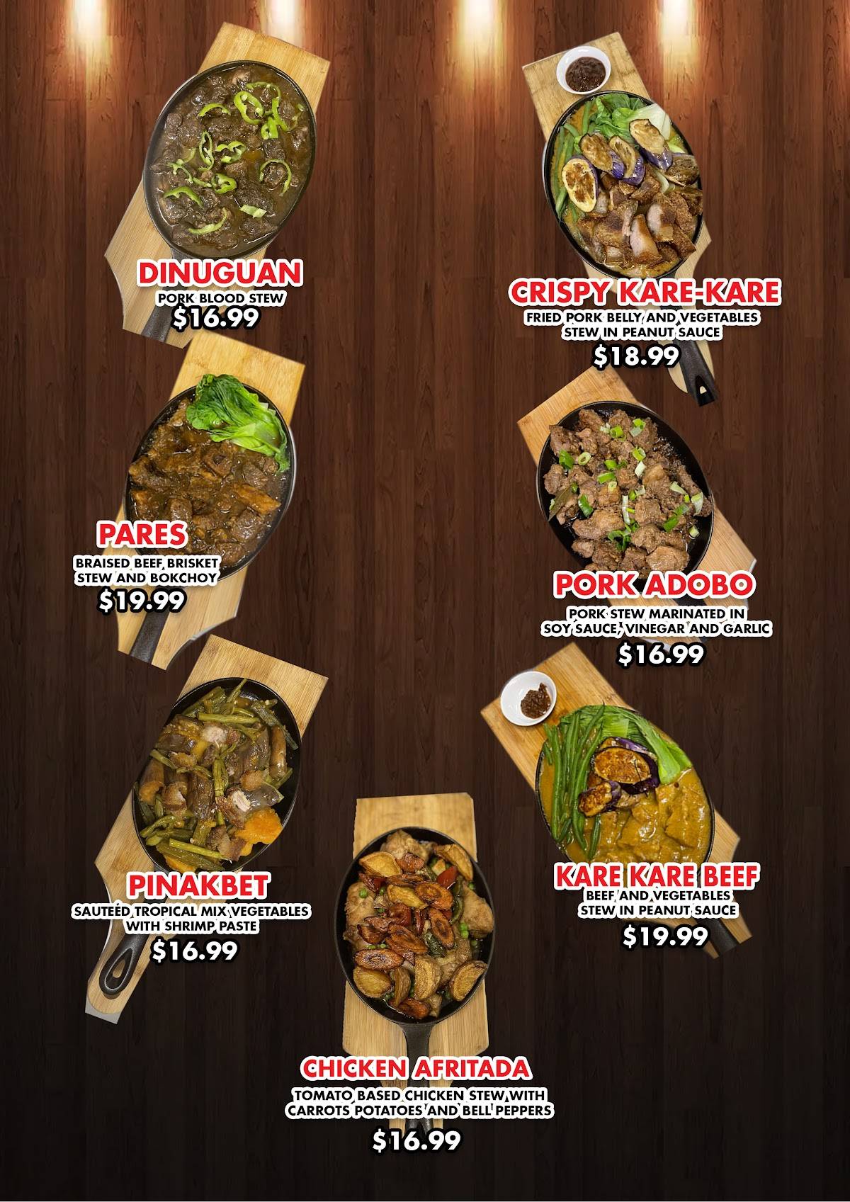 Menu au Divisoria Resto Bar, Ottawa
