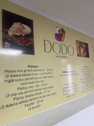 Menu at Dodo Fast Food, Oradea, Strada Războieni 81