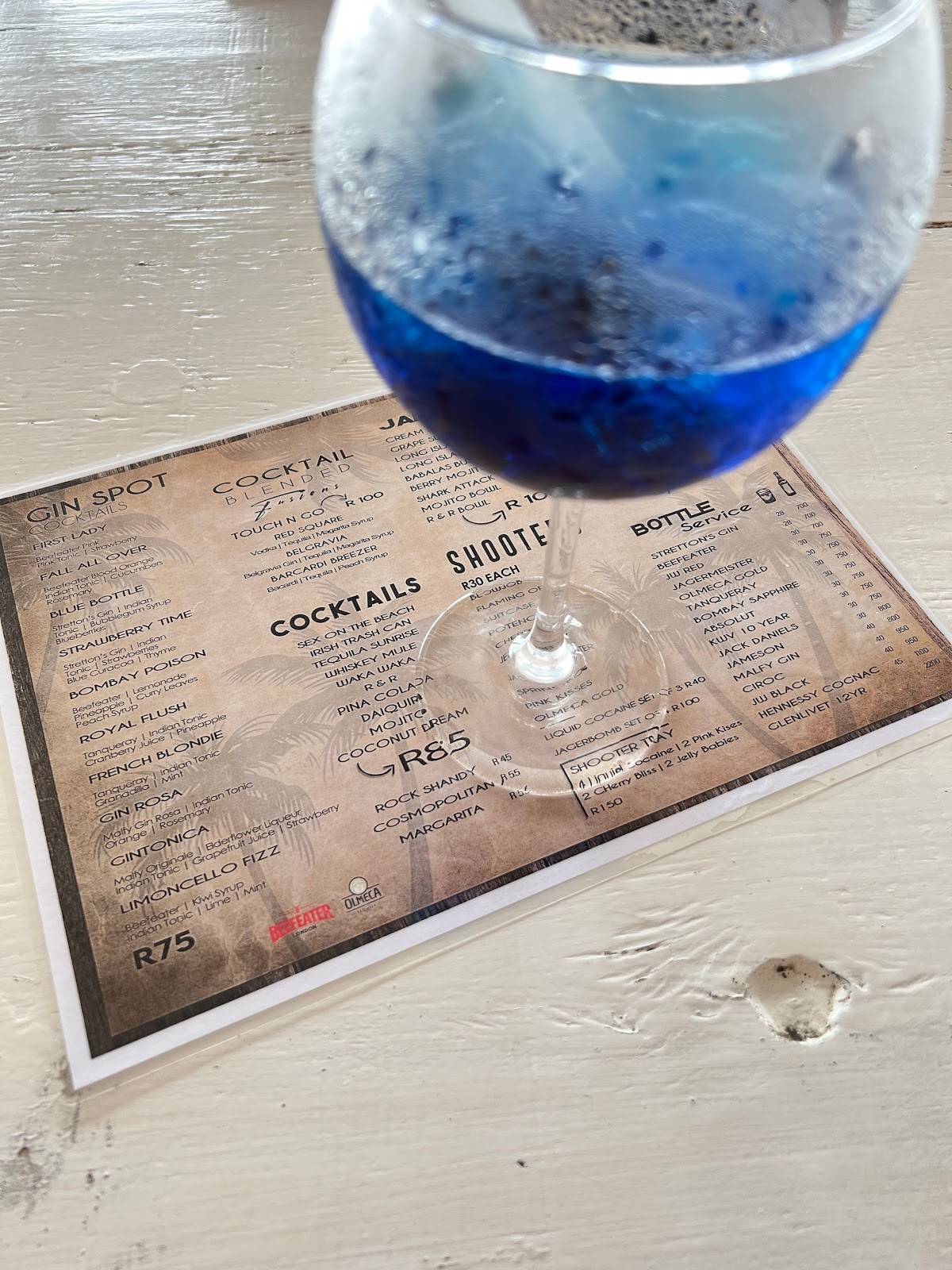 Menu at Beach Bums restaurant, Westbrook