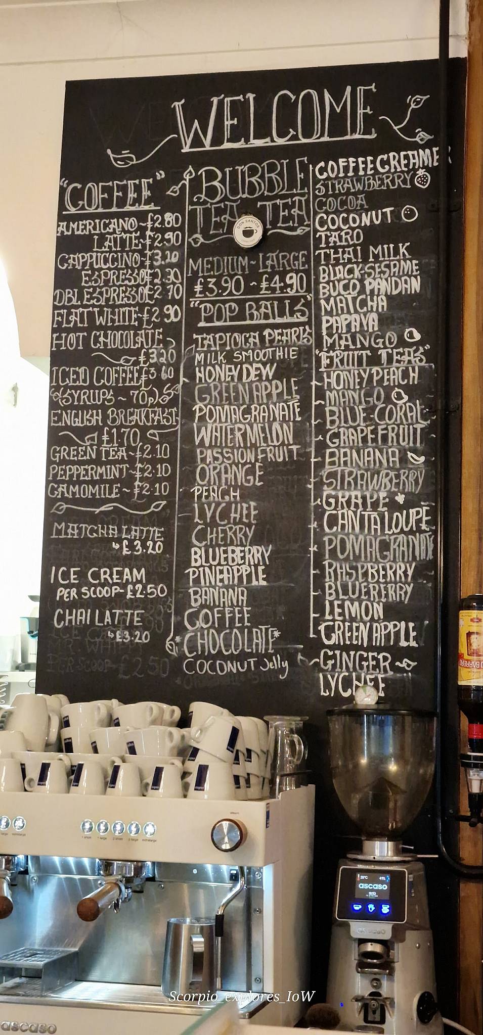 Menu at Don Santos Coffee Shop cafe, Shanklin