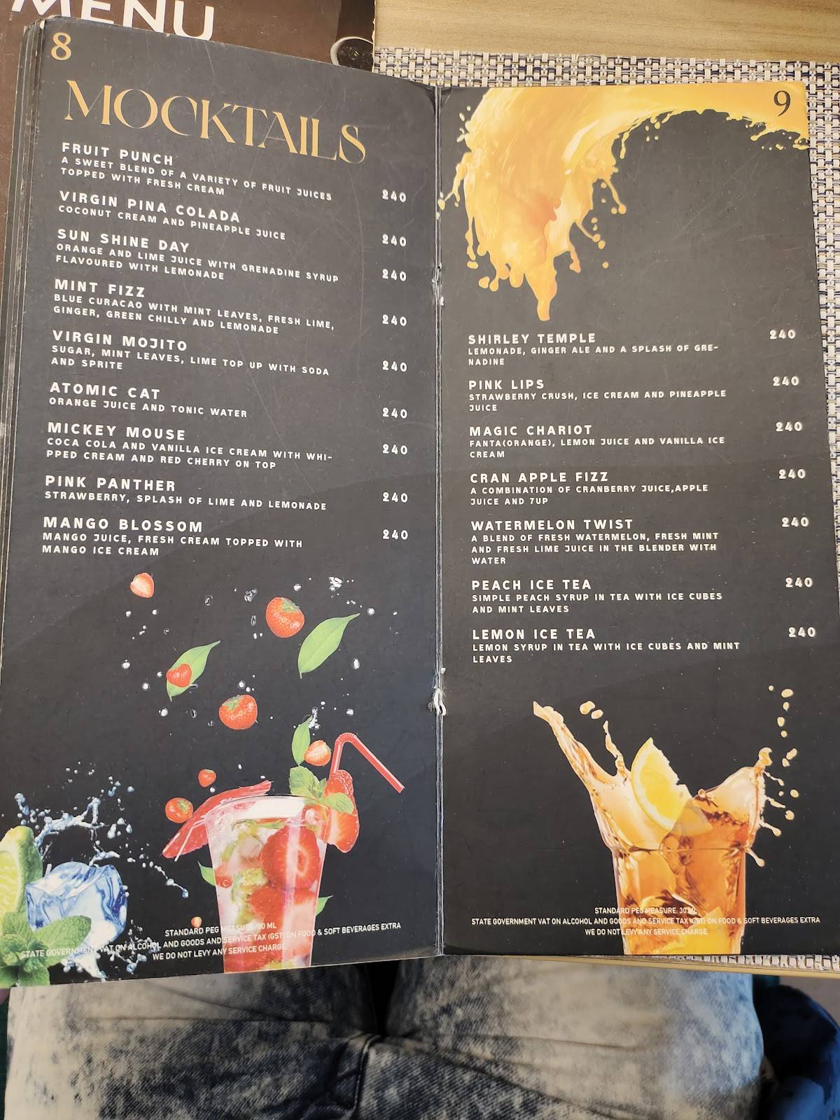 Menu at Copperleaf Panaji, Panaji